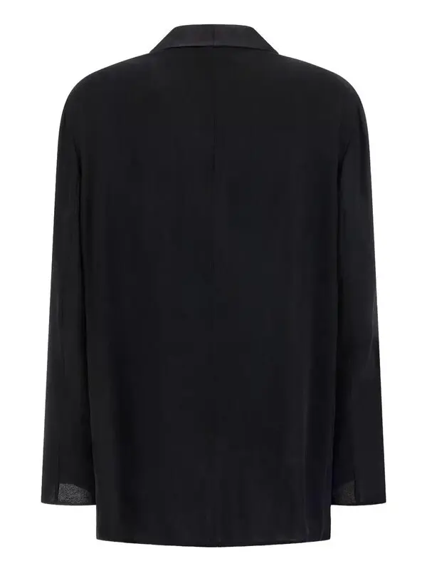 Alberta Ferretti Shawl-lapel Silk Blazer - Black