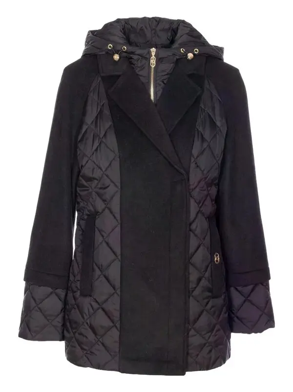 Liu Jo Quilted Wool-blend Coat - Blue