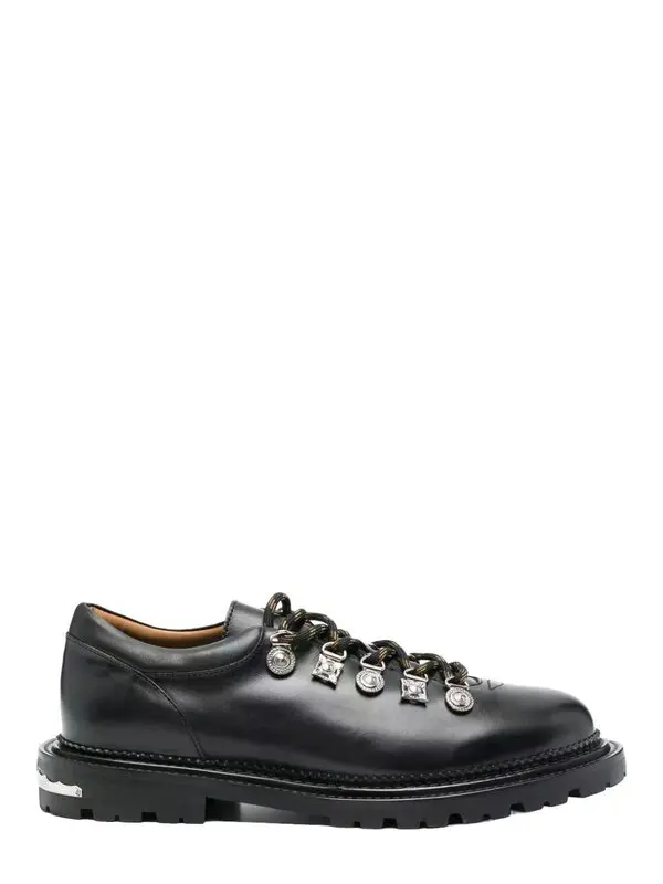 TOGA VIRILIS Leather Lace-up Derby Shoes - Black