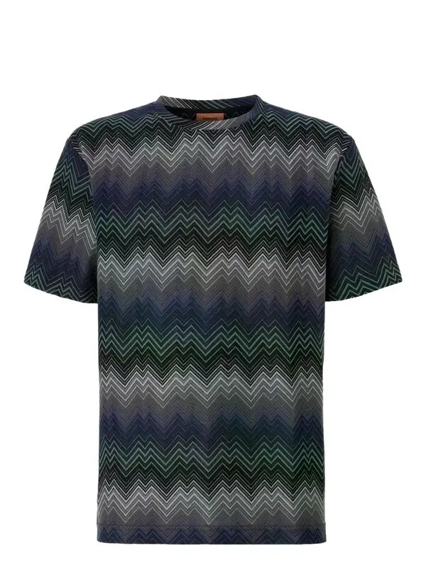 Missoni Chevron-pattern T-shirt - Blue