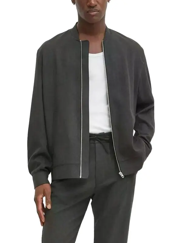 LES DEUX Zip-up Bomber Jacket - Grey