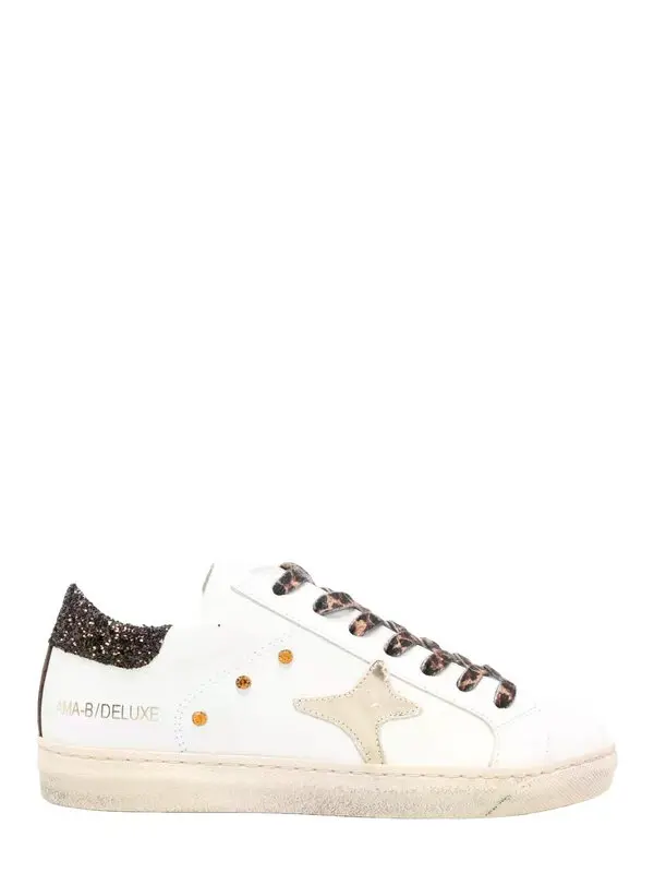 AMA-BRAND Glitter-panel Low-top Sneakers - White