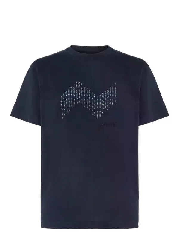 Missoni Embroidered-detail T-shirt - Blue
