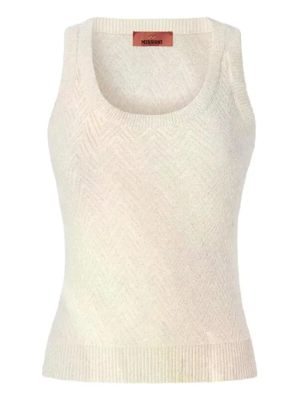 Missoni Herringbone Sleeveless Top - Neutrals