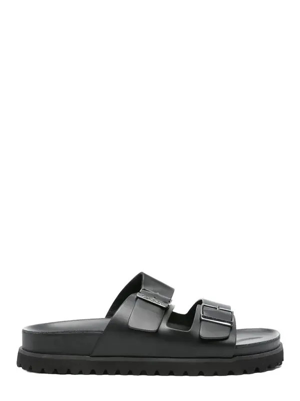 Gant Double-buckle Leather Slides - Black