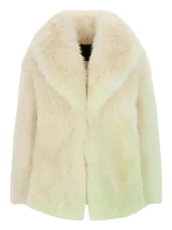 Liu Jo Faux-fur Collar Coat - Neutrals
