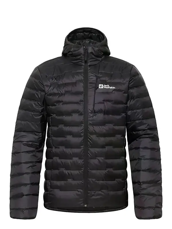 JACK WOLFSKIN Quilted Hooded Jacket - Black