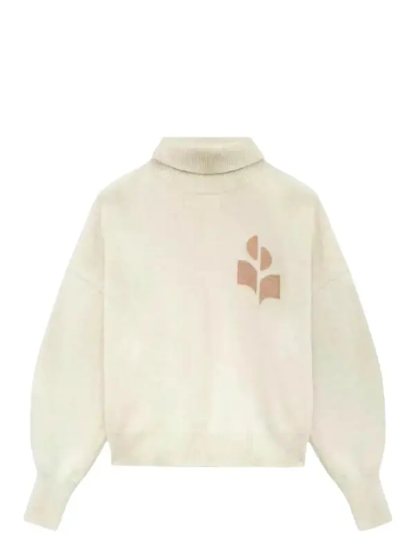 Isabel Marant Logo-embroidered Turtleneck Sweater - Neutrals