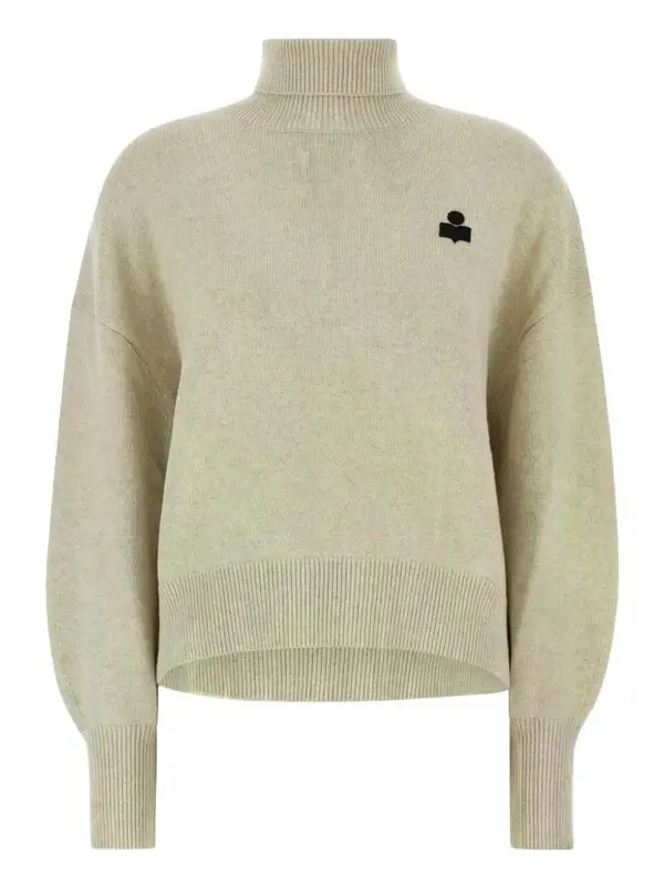 Isabel Marant Étoile Logo-embroidered Turtleneck Sweater - Neutrals