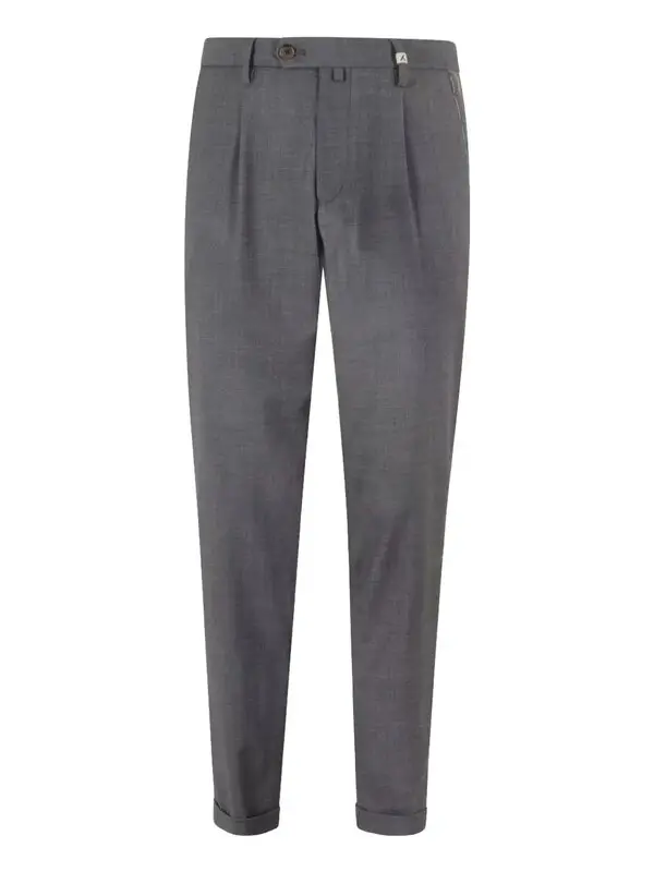 MYTHS Pleated Wool-blend Trousers - Grey