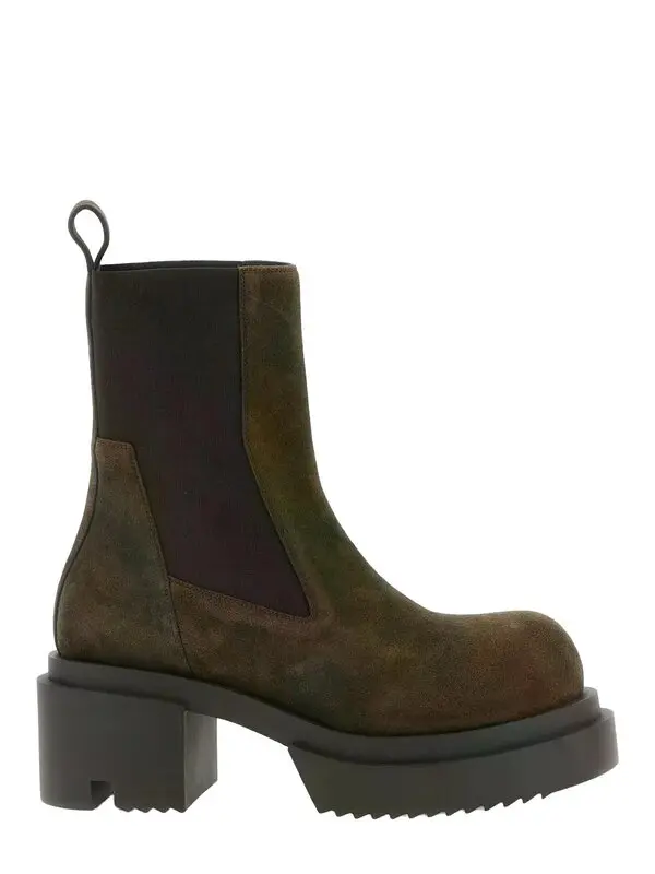 Rick Owens Elastic-strap Platform Boots - Brown