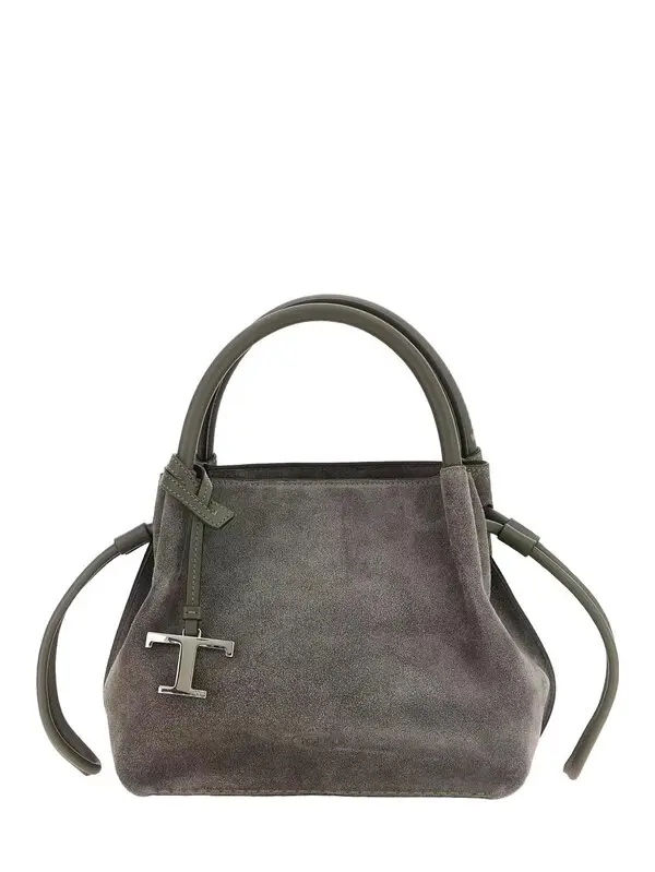 TOD'S Small Drawstring Tote - Grey