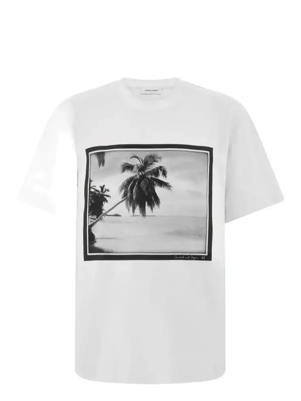 FERRAGAMO Trinidad Print T-shirt - White