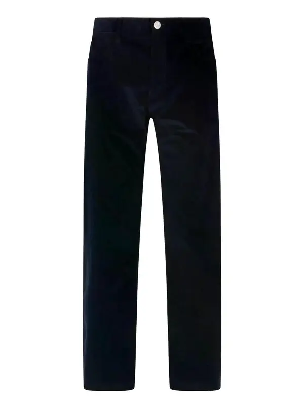 Giorgio Armani Logo-patch Corduroy Trousers - Black