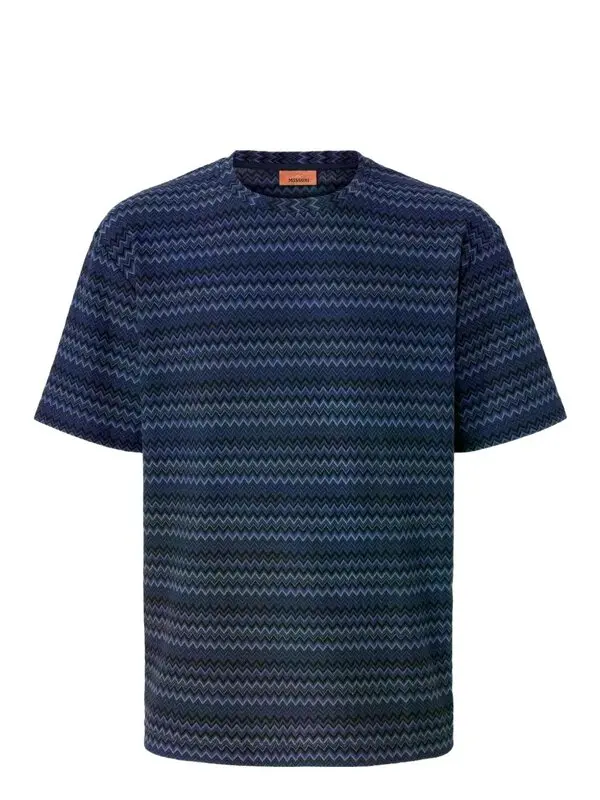 Missoni Chevron-pattern T-shirt - Blue