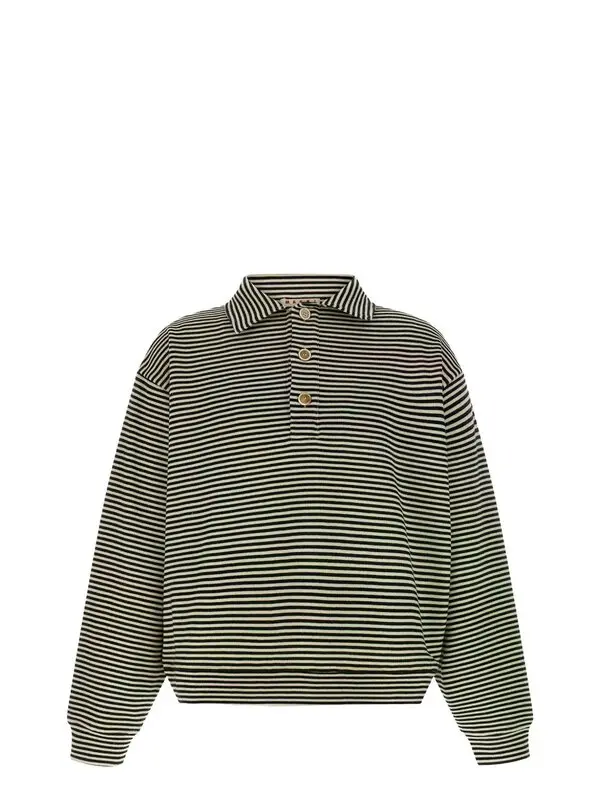 Marni Striped Cotton Sweatshirt - Black