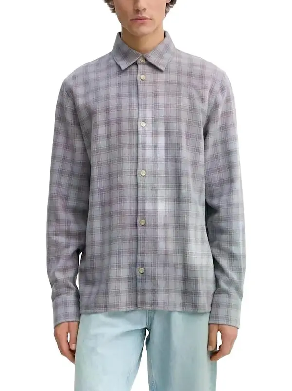 WON HUNDRED Checked Button-down Shirt - Purple