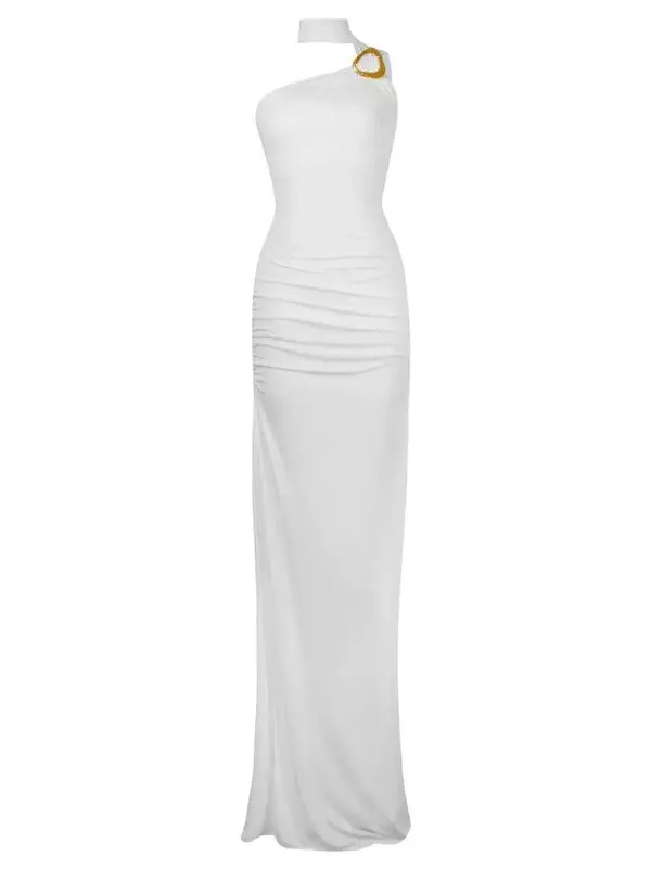DEFAÏENCE Anqa One-shoulder Maxi Dress - White