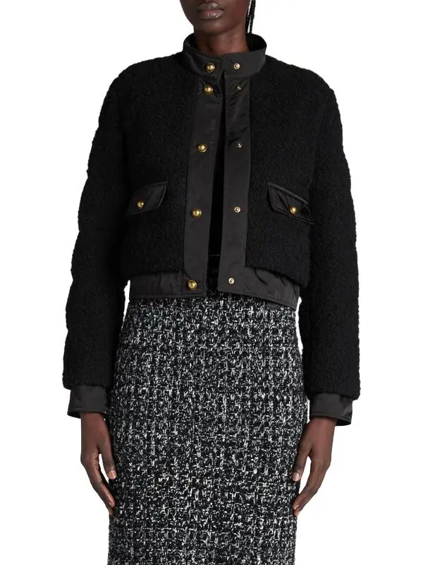 Moncler Blandy Bouclé Down Jacket - Black