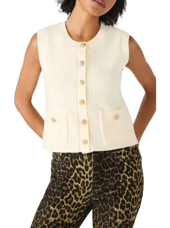 Steve Madden Aliya Sweater Vest - Cream