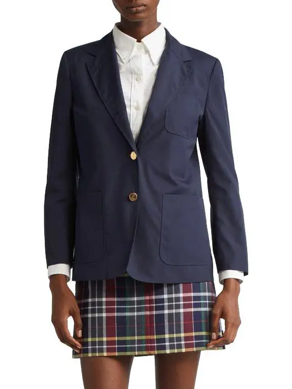 Thom Browne Fit 2 Semi-constructed Sack Jacket - Navy