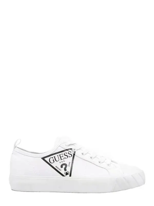 Guess Logo Detail Sneakers - White
