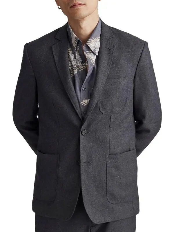 Billy Reid Archie Silk & Wool Sport Coat - Charcoal