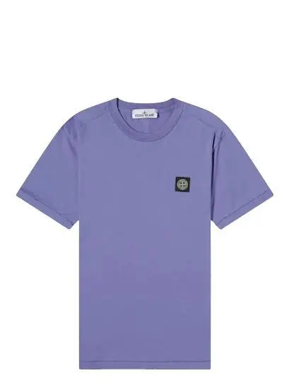 Stone Island Short Sleeve Compass Logo T-shirt - Lavender