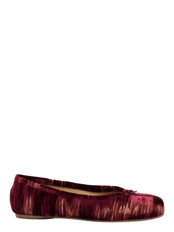 MAISON MARGIELA Tabi Ballerina Velvet - Cordovan Red