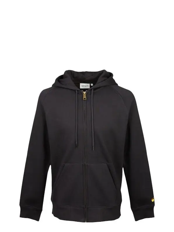 Carhartt Wip Chase Fleece Zip Up Hoodie - Black