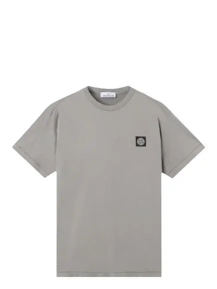 Stone Island Short Sleeve Compass Logo T-shirt - Cement