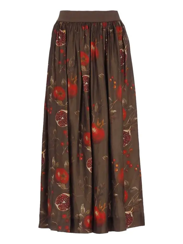 UMA WANG Flared Skirt - Brown