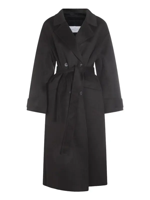 THE DYNAMIS STUDIO Wool Midi Coat - Black