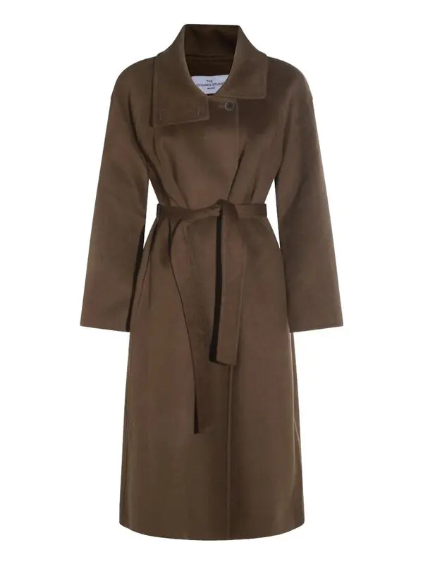 THE DYNAMIS STUDIO Wool Midi Coat - Mink