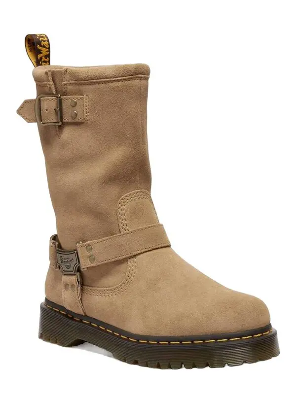 Dr. Martens Anistone Hi Biker Boots - Tan