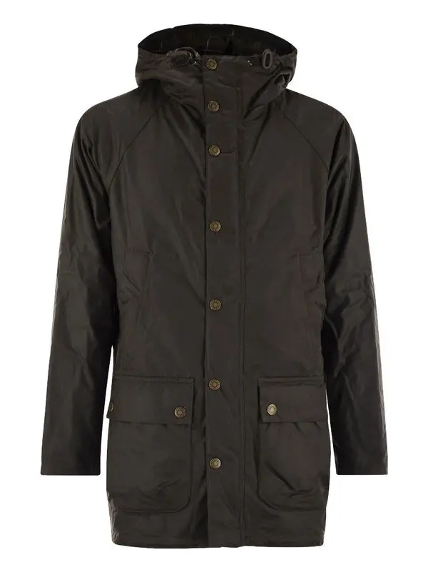 Barbour Bedale Waxed Parka - Green