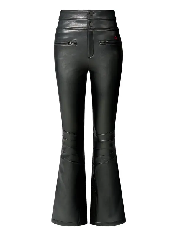 Perfect Moment High-waist Aurora Flare Ski Pant - Black-faux-leather