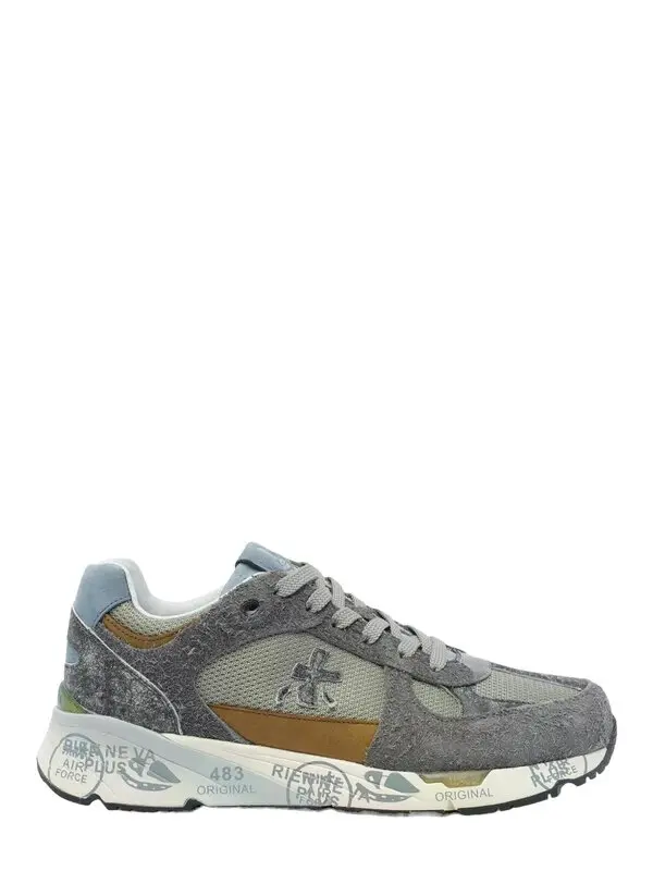 Premiata Suede Panel Lace-up Sneakers - Grey