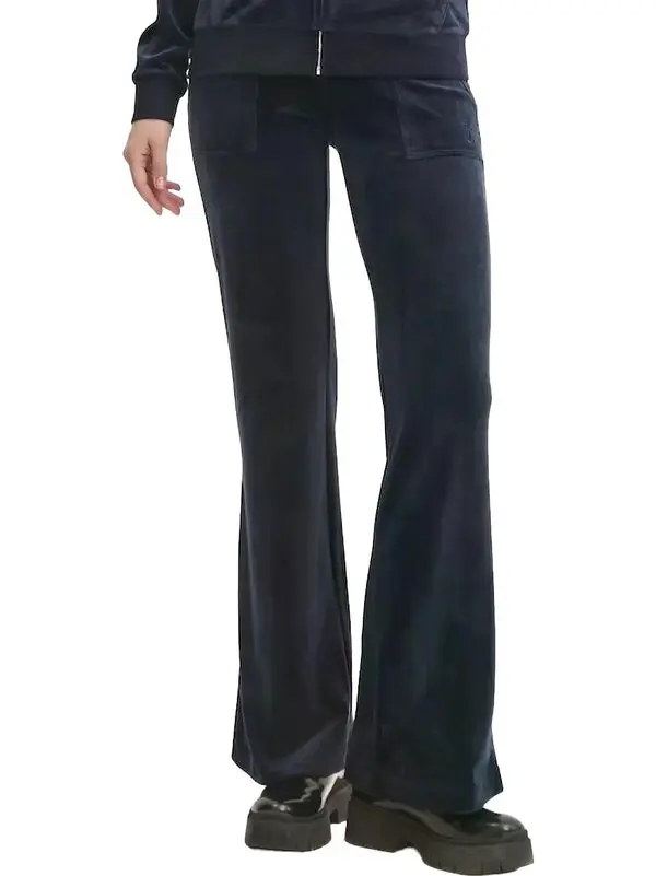 Juicy Couture Velour Pocket Trousers - Blue