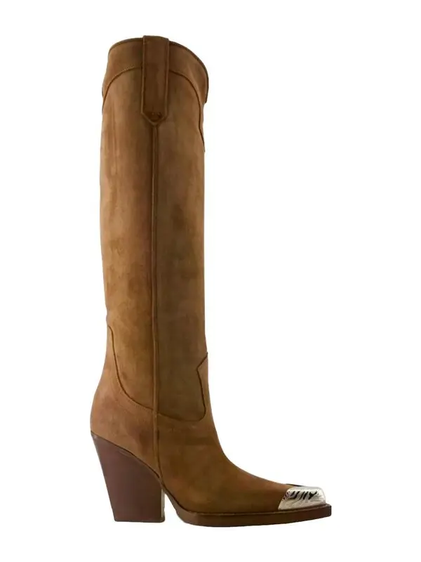 Paris Texas El Dorado Metallic-toe Cowboy Boots - Brown