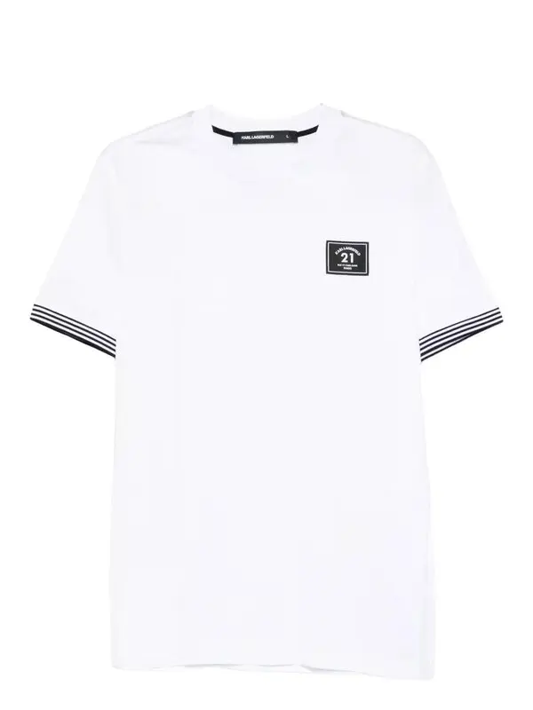 Karl Lagerfeld Logo-detail Cotton T-shirt - White