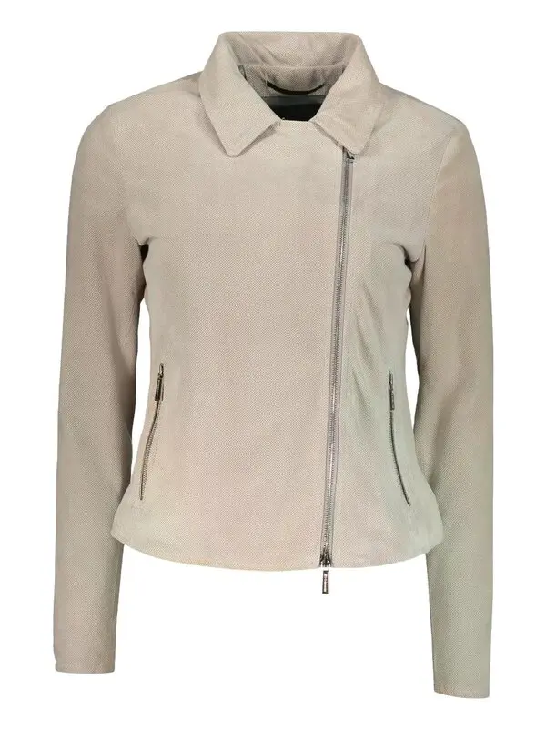 MOORER Leather Jacket - Neutrals