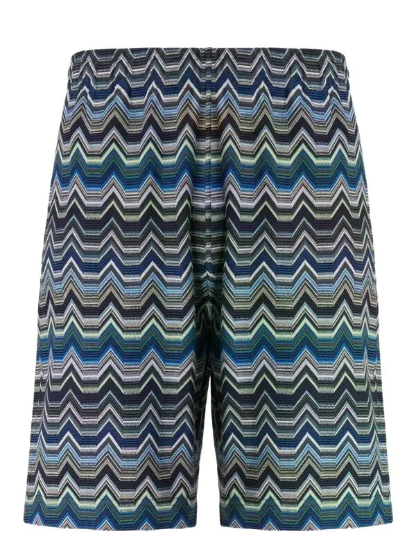 Missoni Chevron-pattern Deck Shorts - Blue