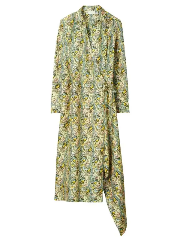 Tory Burch Paisley-print Wrap Dress - Green