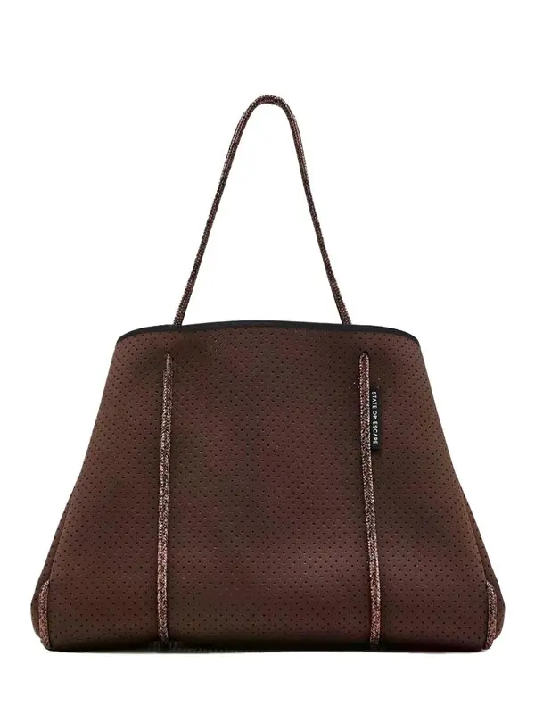 STATE OF ESCAPE Escape Perforated Tote Bag - Brown
