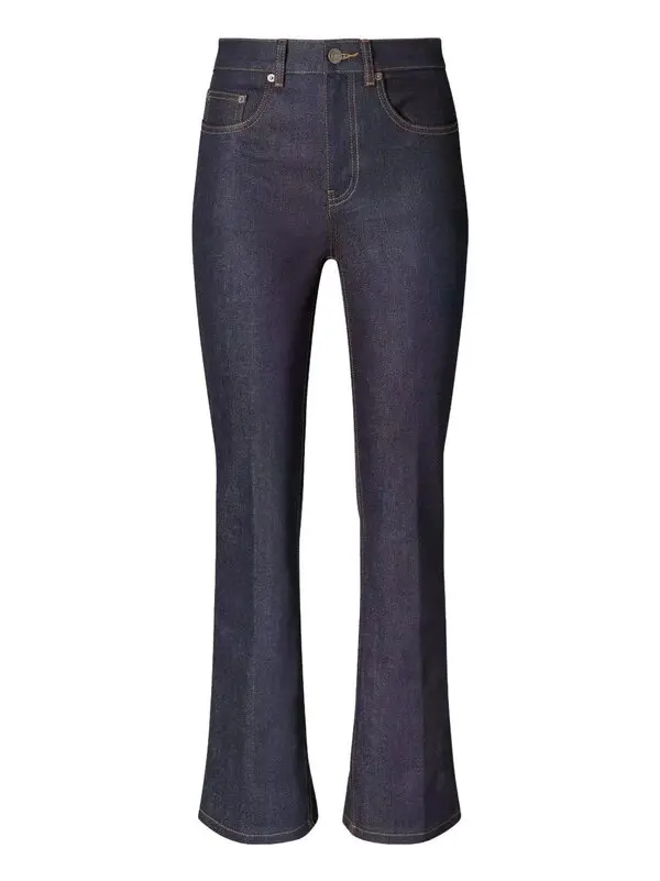 Tory Burch Cropped Flare Jeans - Blue