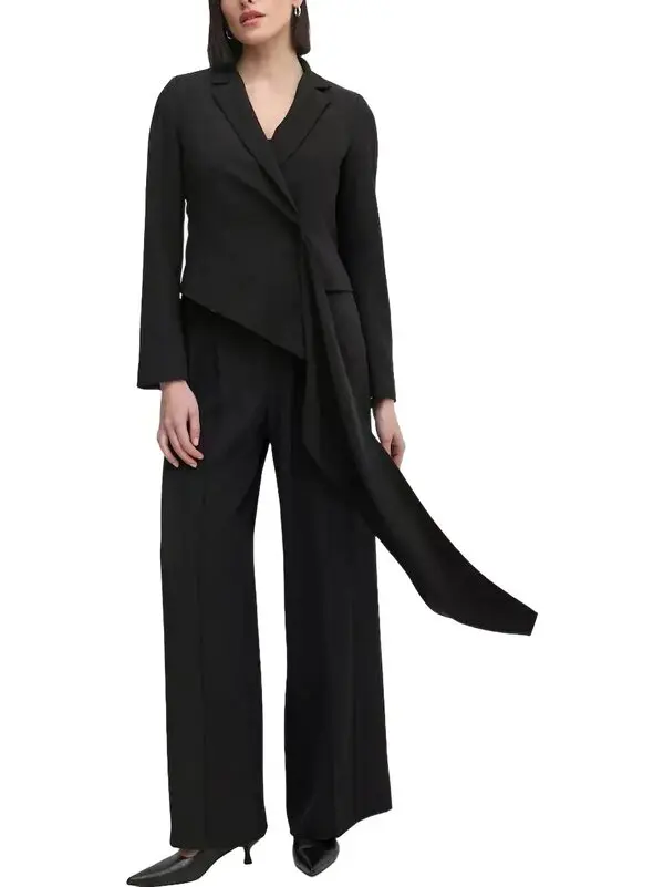 SANDRO FERRONE Asymmetric Draped Blazer - Black