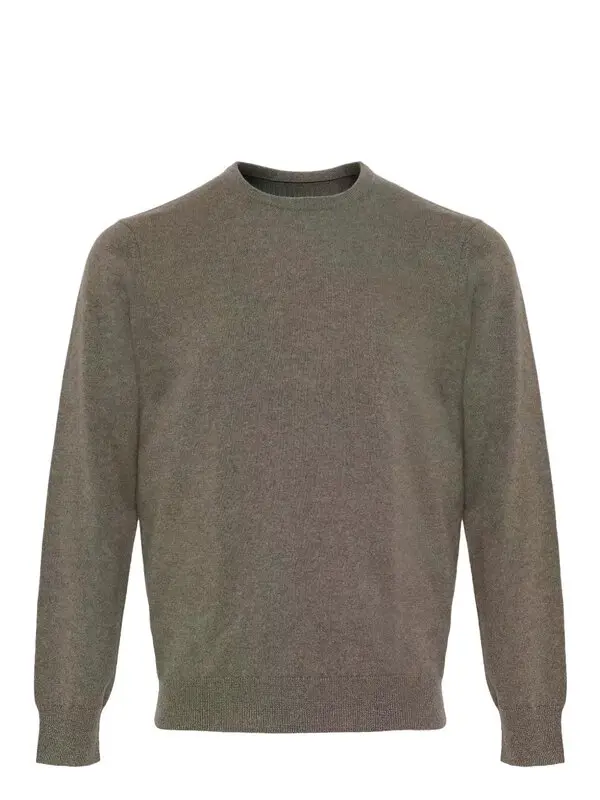 YVES SALOMON Crew-neck Cashmere Sweater - Grey