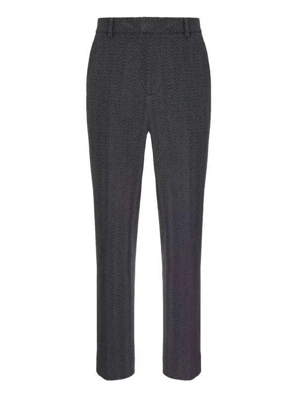 Missoni Herringbone Straight-leg Trousers - Grey