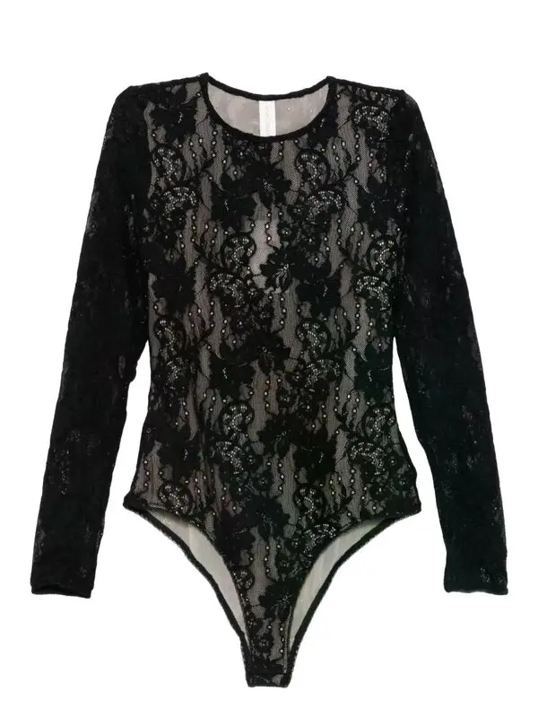 Zimmermann Floral Lace Bodysuit - Black